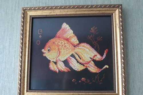 Картина крестиком Золотая рыбка