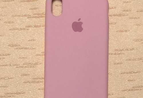 Чехол silicone case на iPhone XR розовый