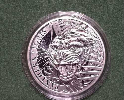 Монета Лаос 2021 Индокитайский тигр Серебро
