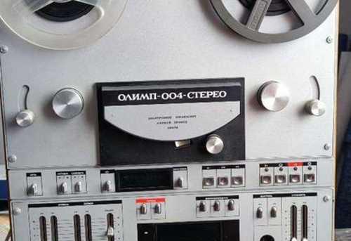 Катушечный магнитофон олимп 004