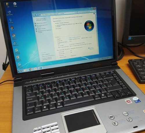 Ноутбук Asus X50V, Core2Duo T2250, SSD 120GB