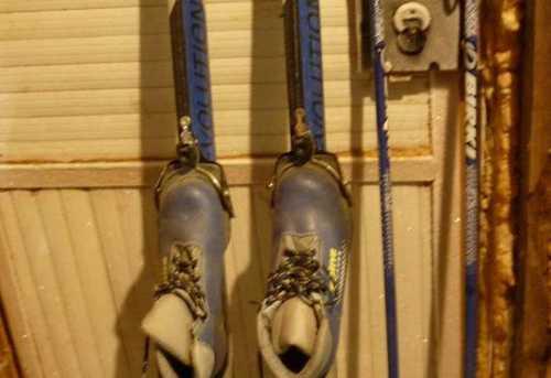 Лыжи беговые sable с ботинками и палками