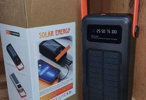 Powerbank 50000 с солнечной батареей и фонарем