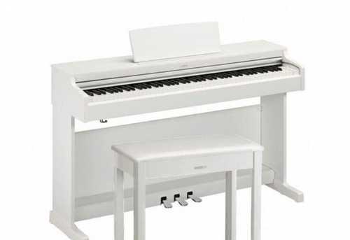 Белое пианино yamaha