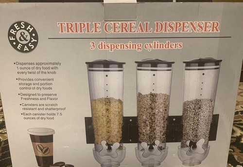 Triple cereal dispenser