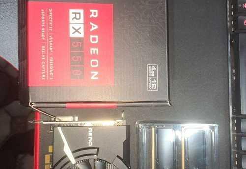 Видеокарта Radeon RX 550 +оперативная память