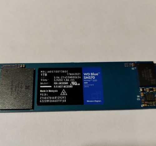 1 Tb Nvme ssd M2 Western Digital SN570