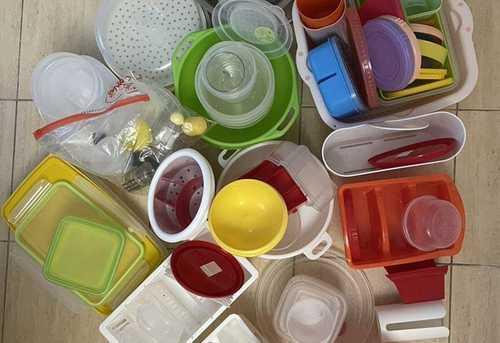Пластиковые контейнеры, посуда
