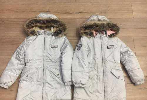 Зимние куртки и пальто 128 для двойни