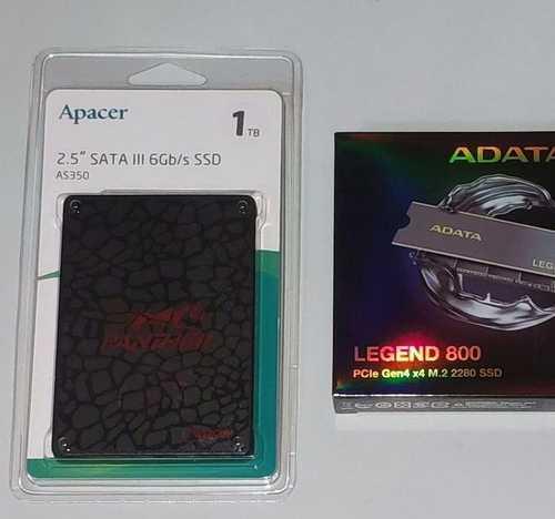 SSD Apacer AS350 и adata legend 800