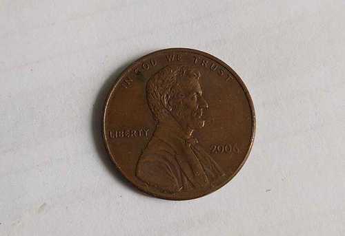 Монета Один цент (ONE cent) 2006 года