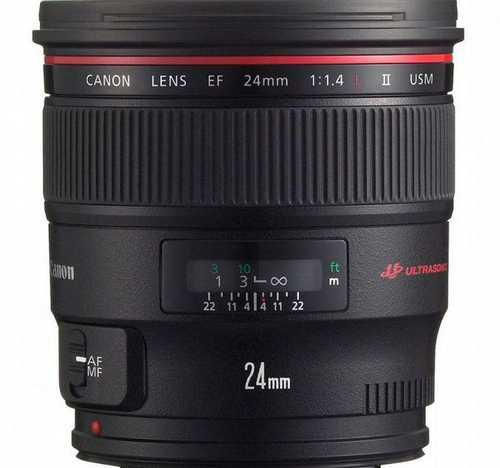 Объектив Canon EF 24mm f/1.4L II USM, Черный