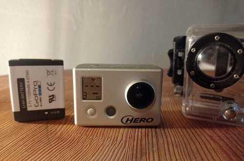 Экшн камера GoPro hero 1 + 2акб + защитный чехол