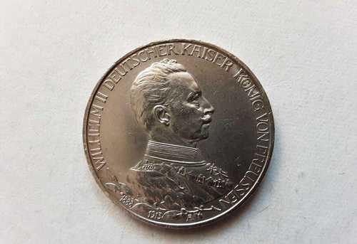 3 марки 1913 г. Германия Вильгельм 2