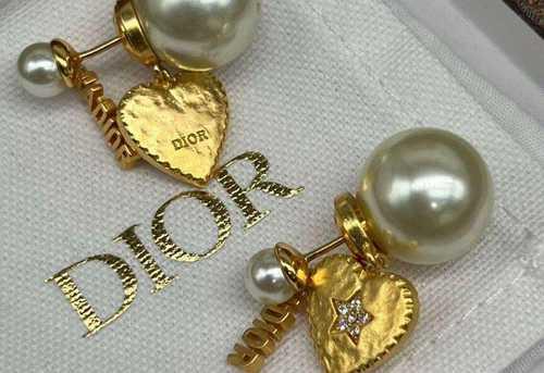 Золотые Серьги Dior