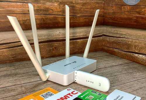 Комплект для 4G интернета Wi-Fi роутер + модем