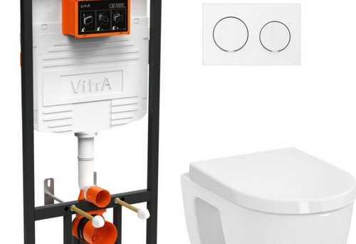 Унитаз с инсталляцией Vitra и клавишей