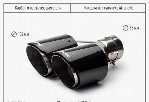 Насадка на глушитель Akrapovic 102 двойная