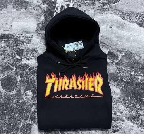 Худи Trasher Flame чёрное (Арт.51175)