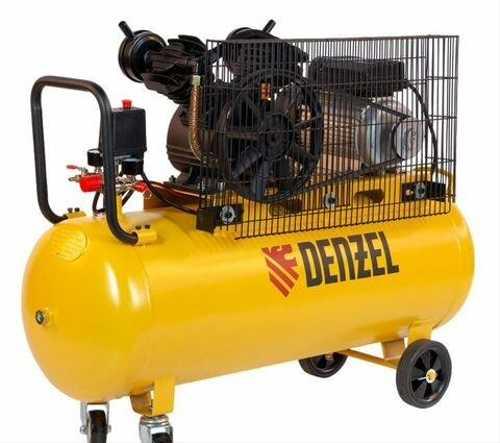 Воздушный компрессор denzel 100л 370л/мин
