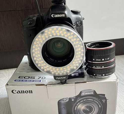 Canon 7D+объектив 24-85mm с батарейным блоком