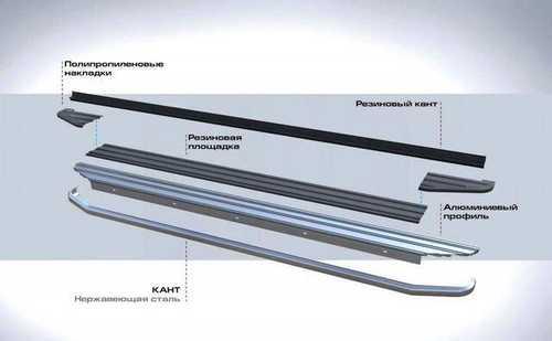 Пороги Подножки для Hawtai Boliger 2014- стиль "Pr
