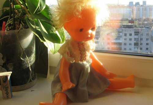 Кукла советская,большая высота 50 см, пластмасса