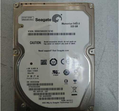 Жесткий диск 2.5 Seagate 320Гб