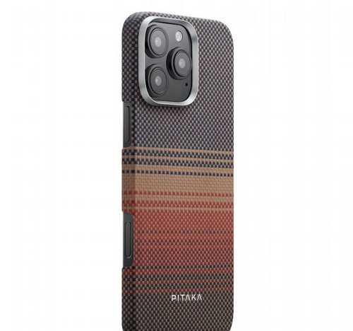 iPhone 16 Pro. Pitaka Woven Case Sunset