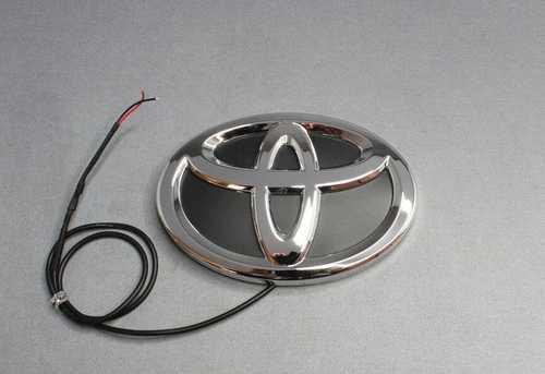 4D эмблема Toyota 150x100 мм с подсветкой белый
