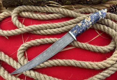Нож филейный "Кижуч", клинок Дамасская сталь, руко