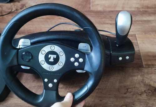 Игровой руль с педалями и к передач thrustmaster