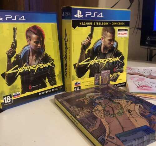 Cyberpunk 2077 ps4 издание steelbook   comicbook