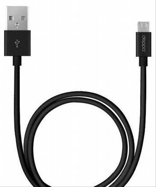 Кабель Deppa Data Cable USB - microUSB 72103, чер