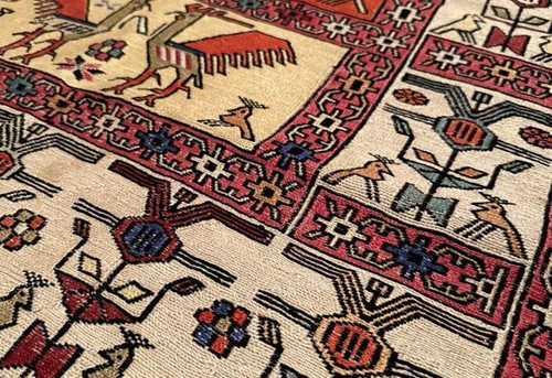 Ковер турецкий килим ручная работа хлопок новый