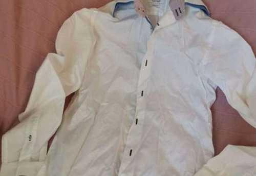 Zara S 36 хлопок белая рубашка мужская
