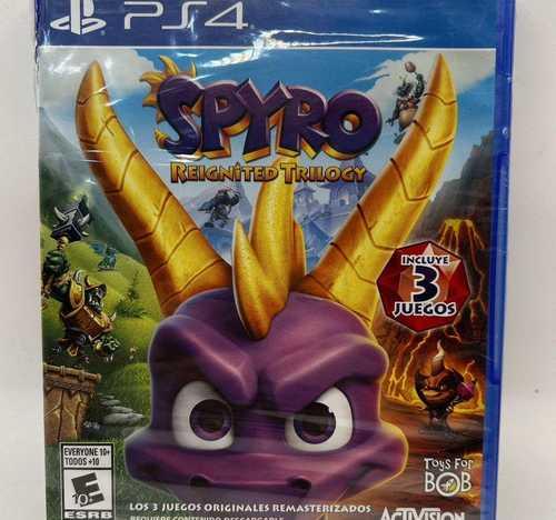 Диск PS4 Spyro trilogy повреждена коробка