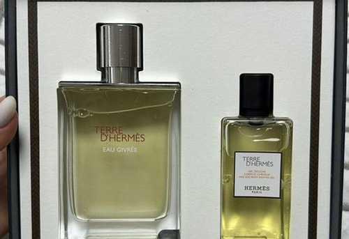 Terre d hermes набор парфюм и гель для душа