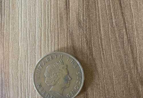 Монета 25 центов Восточные Карибы Елизавета
