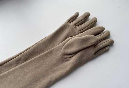 Перчатки женские удлиненные трикотаж