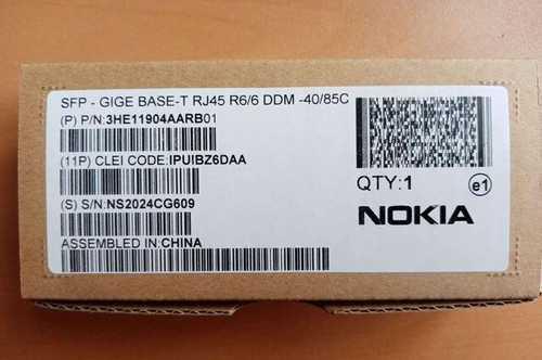 Nokia sfp gige Base-T RJ 45 r6/6 DDM - 40/85 C