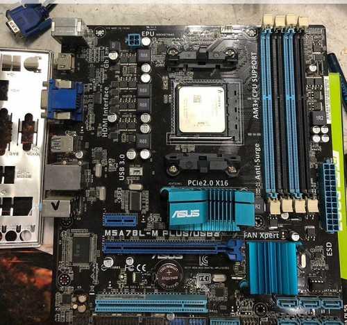 Материнская плата asus AM3  c FX4100