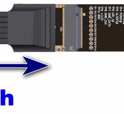 Райзер R44SF 4.0 M.2 NVMe SSD удлинитель