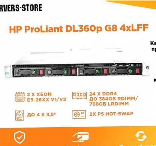 Сервер HP ProLiant DL360p G8 4xLFF