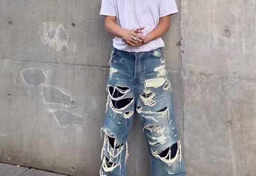 Balenciaga destroyed type jeans