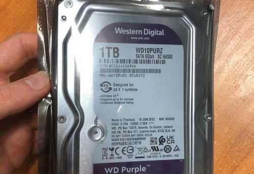 Жесткий диск WD Purple WD10purz, 1тб, HDD, SATA 3