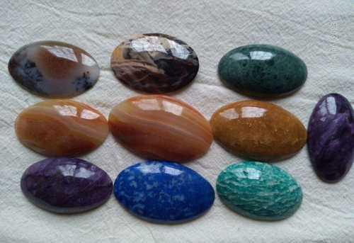 Вставки крупные кабошон натуральный камень разные