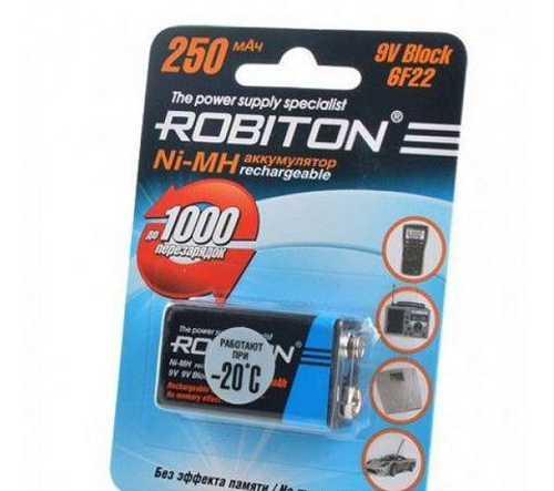 Батарея крона Robiton Ni-Mh 250mAh