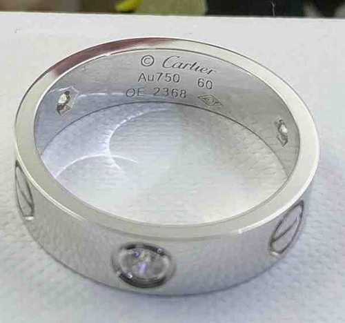 Кольцо Cartier Love, белое золото 585 пробы 0,31ct