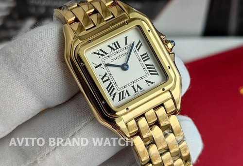 Часы женские Cartier 27 мм panthere желтое золото